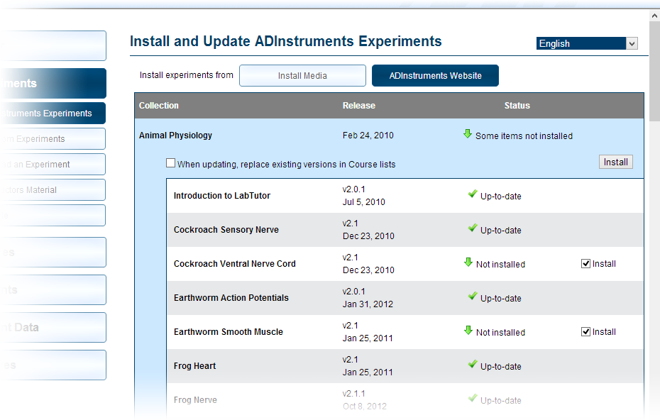 Installing LabTutor content | ADInstruments